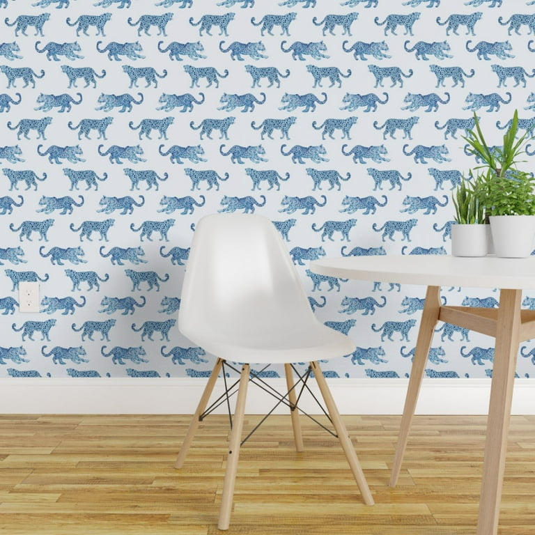 Baby Blue Zebra Print Wallpaper