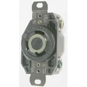 Leviton 065-2710-0 30A 125/250V Black Industrial Grade Flush Mount ...