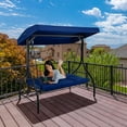 LAZY BUDDY 3-Seat Patio Swing, Outdoor Porch Swing with Adjustable ...