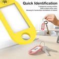 50 Pack Tough Plastic Key Tag with Split Ring and Clear Label Window ...