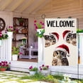 Christmas Welcome Owl Garden Flag Double Sided Winter Holiday Yard ...