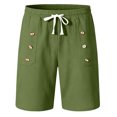 Athletic Cargo Shorts For Women Drawstring Elastic High Waisted Biker ...