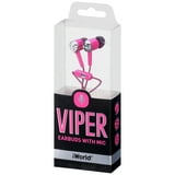 iWorld Viper Earbuds with Mic 1 pr Box - Walmart.com