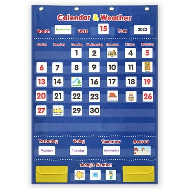 Learning Resources Daily Schedule Pocket Chart, 52 Piece Set - Walmart.com