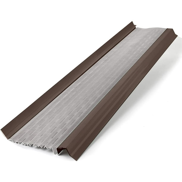 Waterlock Micromesh 5 inch Gutter Guards Leaf Protection, 25 Feet Dark ...