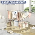 Clothes Drying Rack with 4 Wings, Stainless Steel Drying Rack Clothing ...