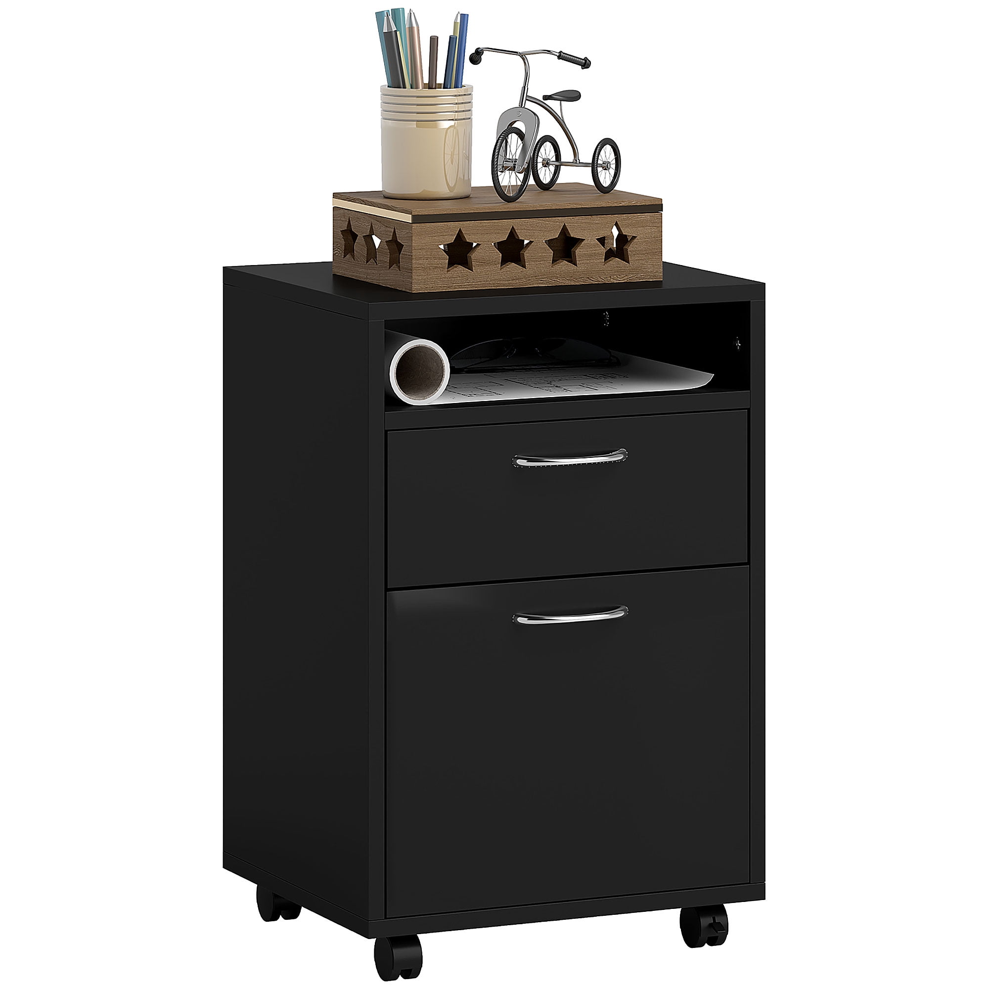 Click here for Homcom Vertical Filing Cabinet With Drawer Wheels... prices