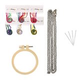 Embroidery Pendant Kit Embroidered Pendant Necklace With Needle Thread ...