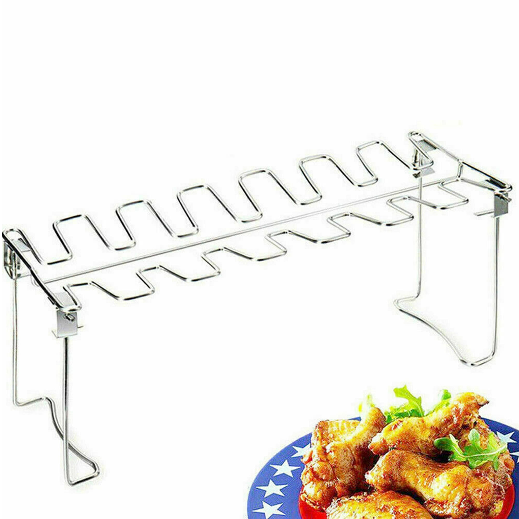 SHCKE Chicken Leg Wing Grill Rack 14 Slots Stainless Steel Chicken ...