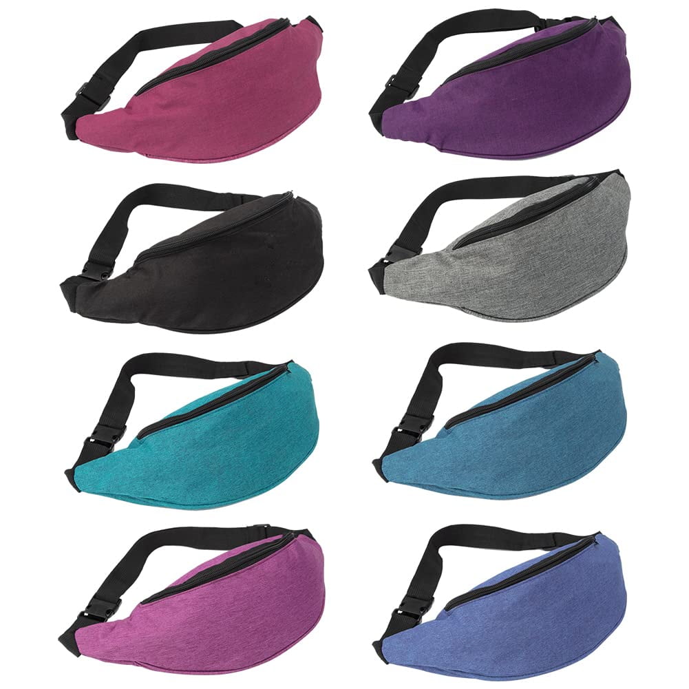 8Pcs Fanny Packs for Women Mens Crossbody Fanny Pack Portable Nylon ...