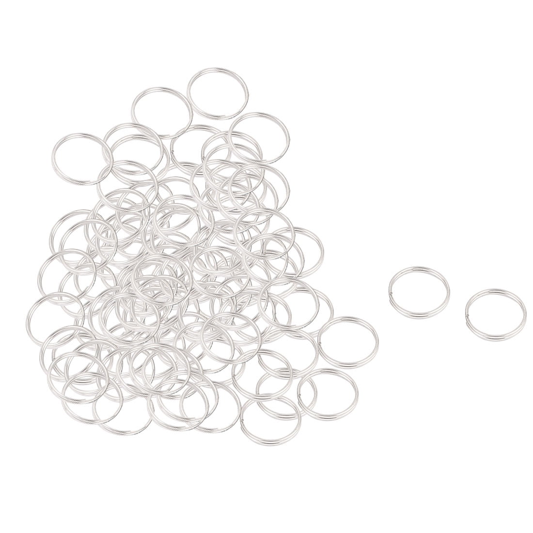 Unique Bargains Metal Split Key Ring 0.47" Diameter Chain Keyring ...