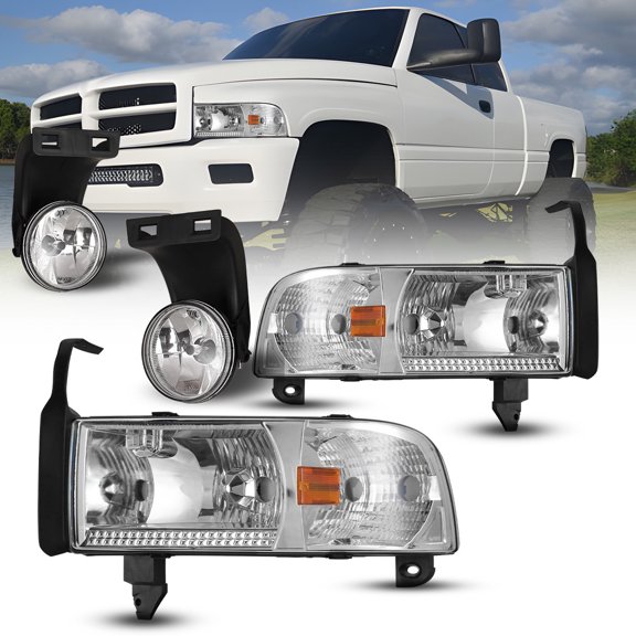 LED DRL Headlights for 1994-2001 Dodge Ram 1500/1994-2002 Dodge Ram ...