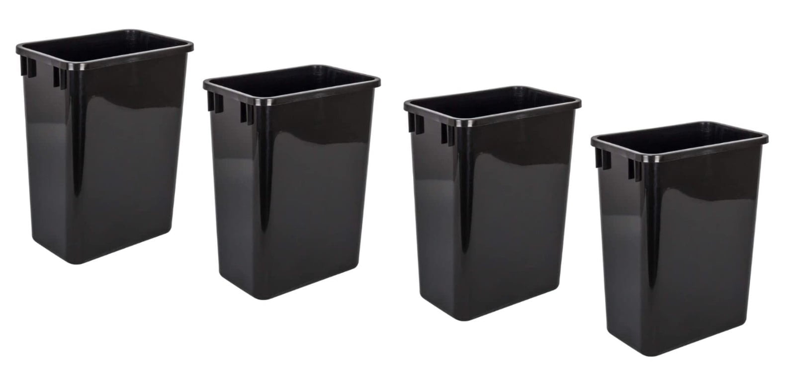 4 ProPack Set Durable 35-Quart Plastic Trash Waste Disposal Garbage ...