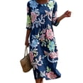 QUNYINEY Summer Dresses for Women Plus Size Midi Casual Flower Short ...