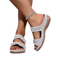 Bnwani Slides Shoes,Slides Women,Platform,Open Toe,Casual,Rhinestone ...