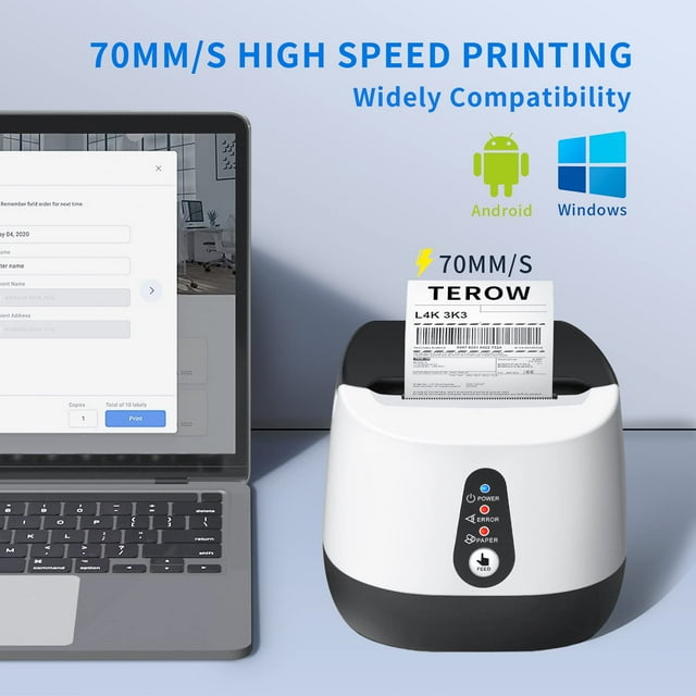 Printer Ish582 USB Thermal Receipt Printer 58MM POS Portable Label ...