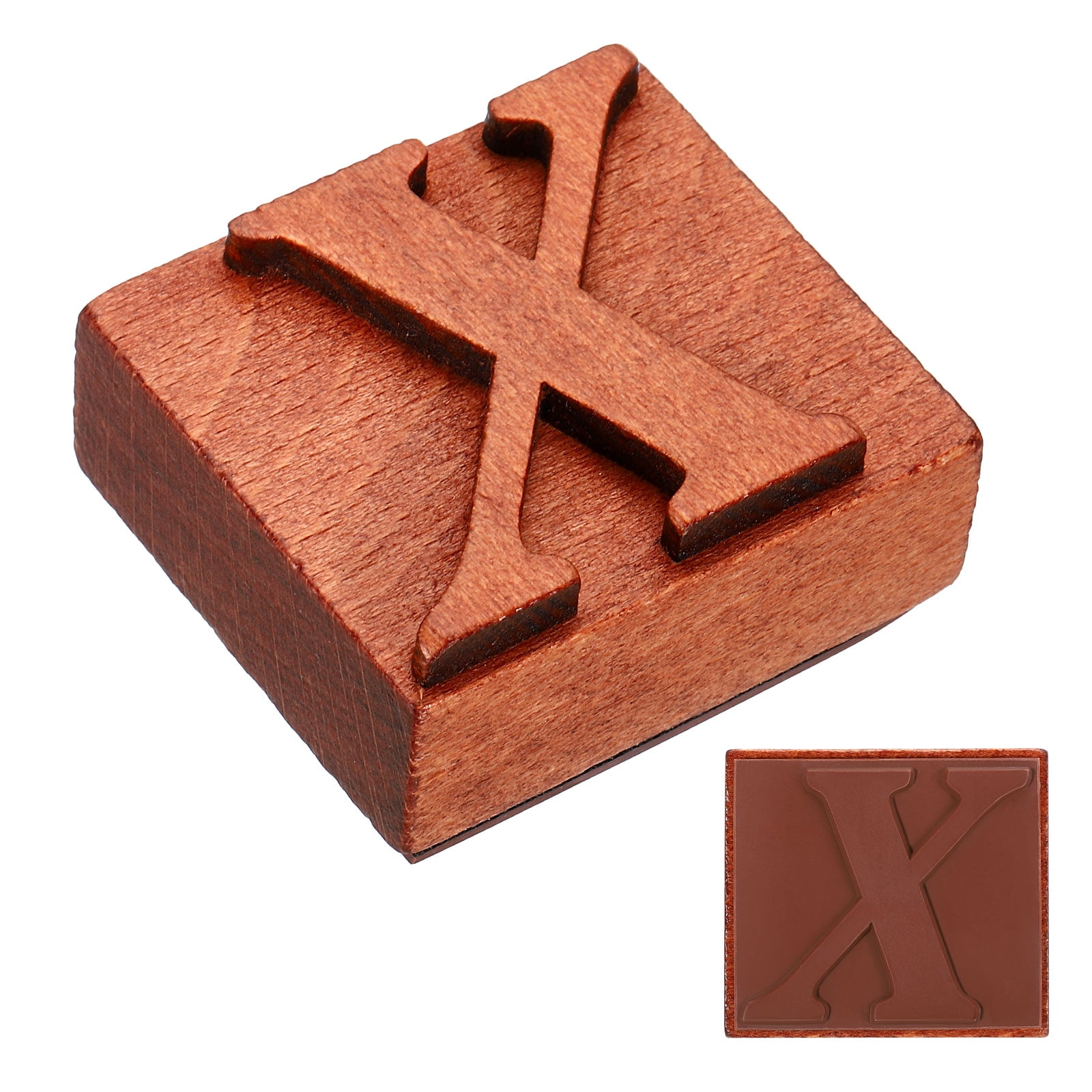 Uxcell Letter Stamps Wood Rubber Stamp Character X Vintage Alphabet ...