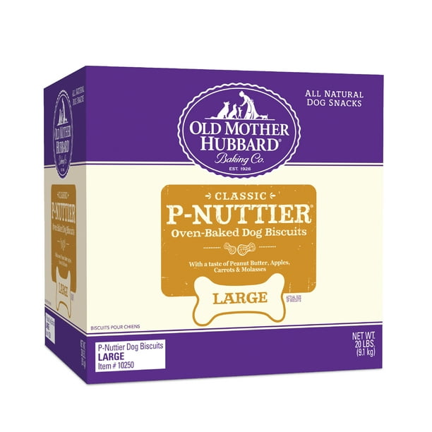 Old Mother Hubbard Classic P-Nuttier Biscuits Baked Dog Treats, Large ...