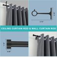 2-Pack Adjustable Curtain Rods for Windows 28-48", Matte Black Drapery ...