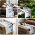 Blue Eucalyptus Cotton Linen Rectangle Table Runners 13"x60", Weeping ...
