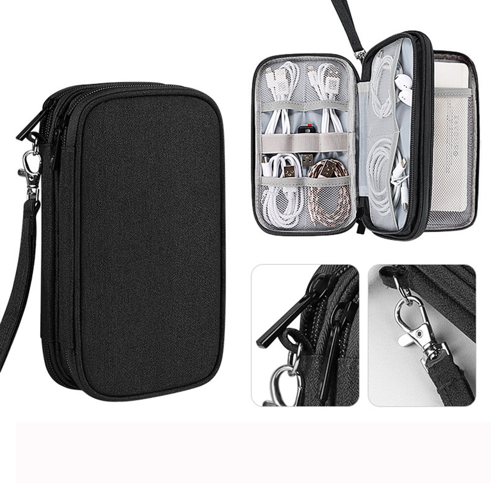 Electronic Organizer,3 Compartments Travel Cable Organizer Bag Pouch ...