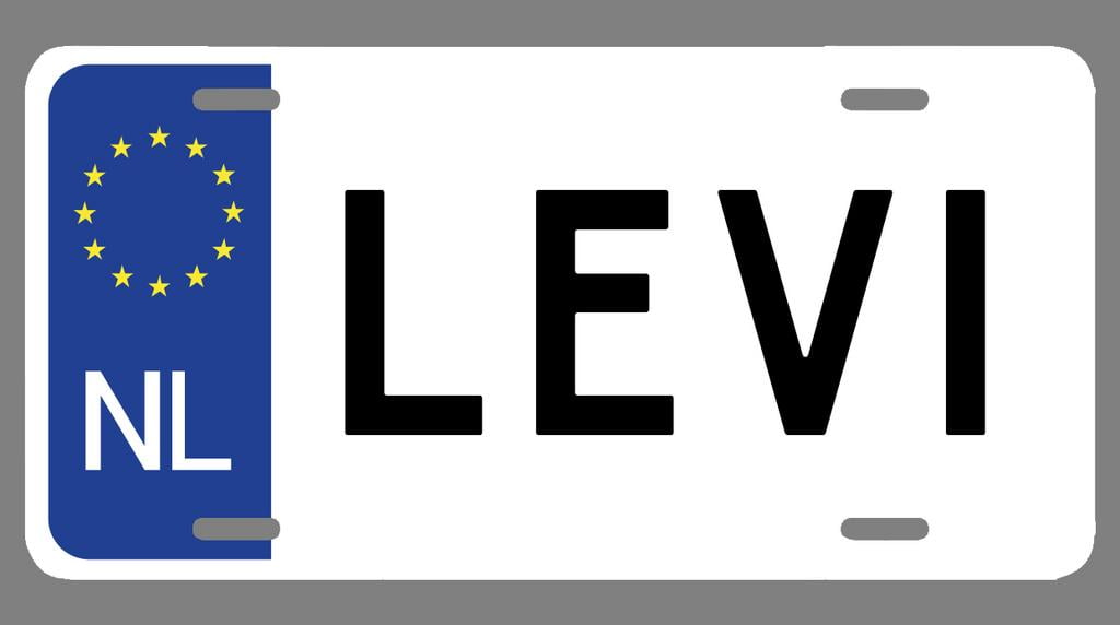 Levi Name Euro Style License Plate Tag Vanity Novelty Metal | UV ...