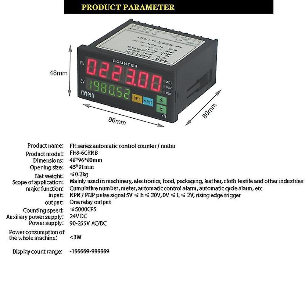 Digital Counter Mini Length Batch Meter 1 Preset Relay Buy Digital