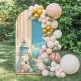 Arch Backdrop 4 Ft, Blue Coastal Spandex Stretch Fitted Arch Cover ...