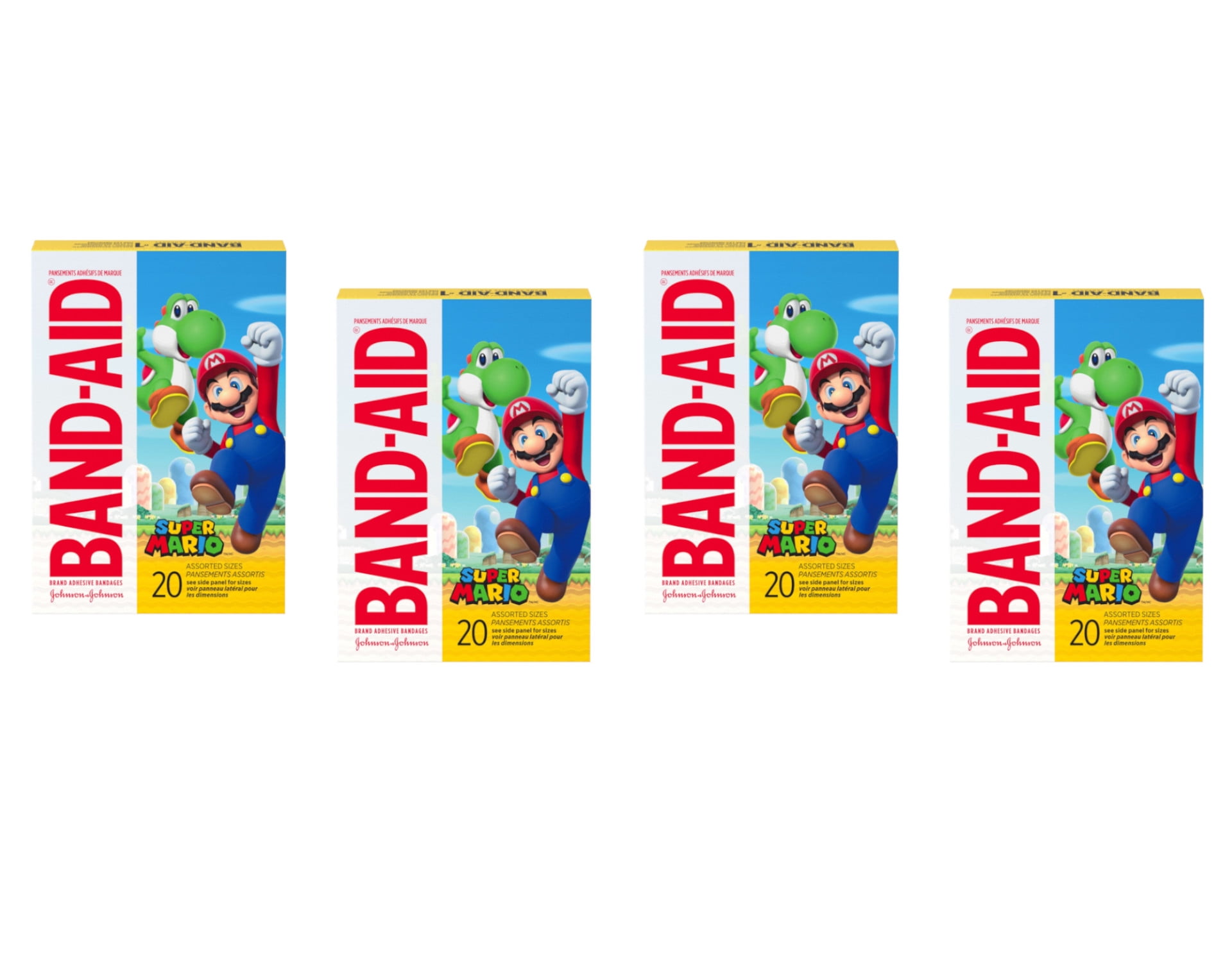 JOHNSON & JOHNSON Band-Aid Brand Adhesive Bandages for Kids, Nintendo ...