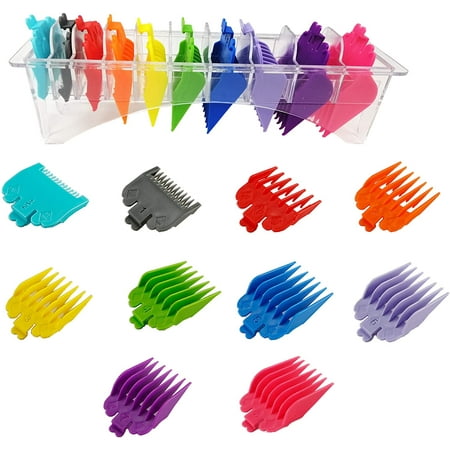 10 Pieces/Set Clipper Comb Kit, Multi-colour Professional Attachment ...