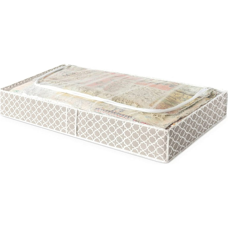 Compactor Extra Flat Underbed Storage Bag Madison Range Taupe White Polypropylene