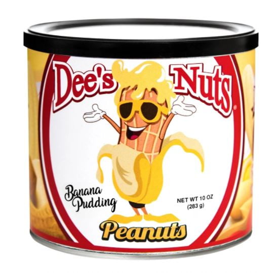 Dee's Nuts Peanuts, Banana Pudding Flavor, 10 oz. Canister - Walmart.com