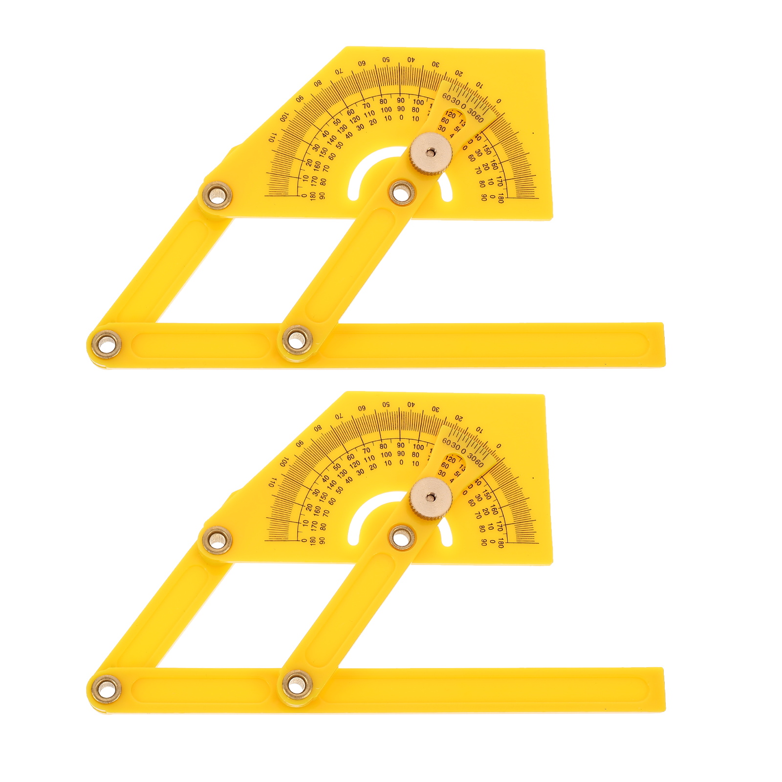 2 Pcs Professional Protractor Angle Finder Ruler Woodworking ...