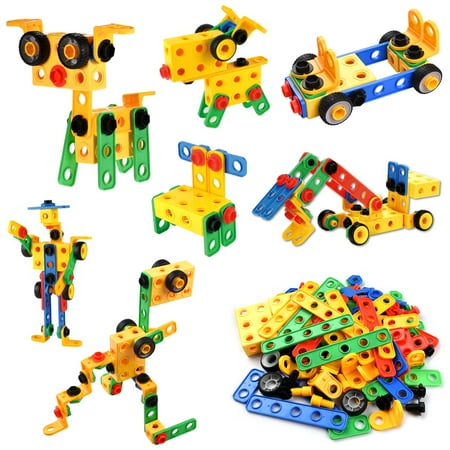 iQ HOUSE 112-Piece Building Block Set DIY Construction Engineering Toy ...