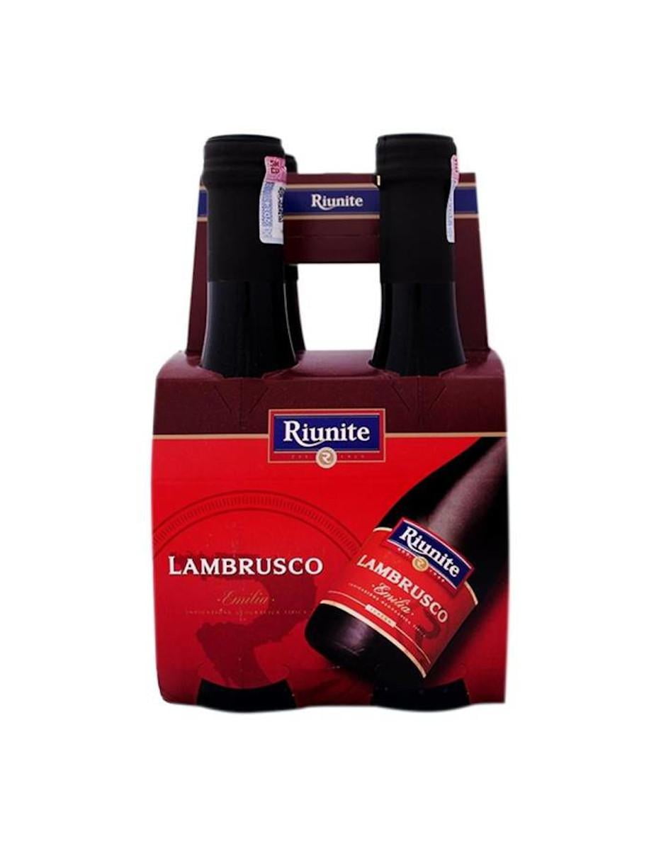 Pack de 6 Vino Tinto Lambrusco Riunite de 4/187ml Lambrusco Riunite 4/187ml | Bodega Aurrera en ...