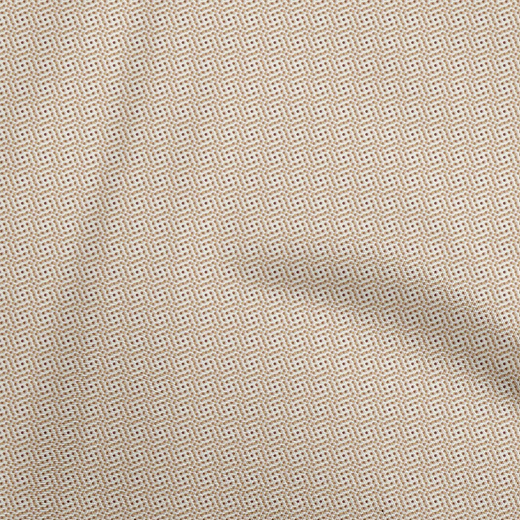 oneOone Cotton Poplin Light Brown Fabric Dot Dress Material Fabric ...