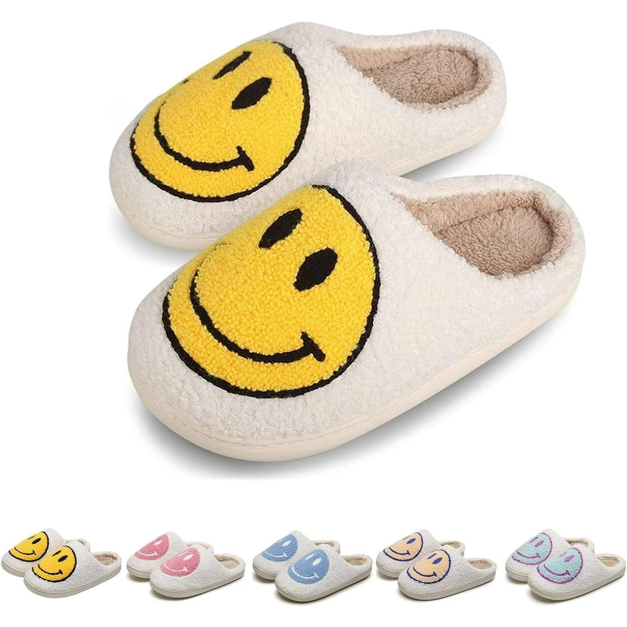 Click here for Ilanktozi Happy Smile Face Slippers For Kids House... prices