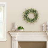 24" Artificial Eucalyptus Spring Wreath with Green Leaves - Walmart.com