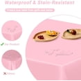4 Pack Pink Leakproof Disposable Plastic Tablecloth, 54"x108" Rectangle ...