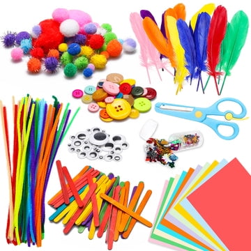 WATINC 800Pcs DIY Art Craft Kit for Children Creative Paper School ...