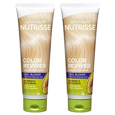 Garnier Nutrisse Color Reviver 5 Min Color Mask, Cool Blonde, 4.2 fl oz ...