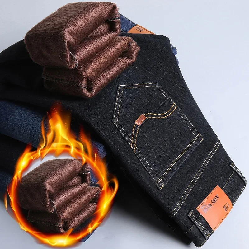 Click here for Yyfashion New Casual Mens Warm Fleece Jeans Style... prices