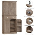 Homfa 71'' Tall Kitchen Pantry with Shelf & Drawer, 4 Door Pantry ...