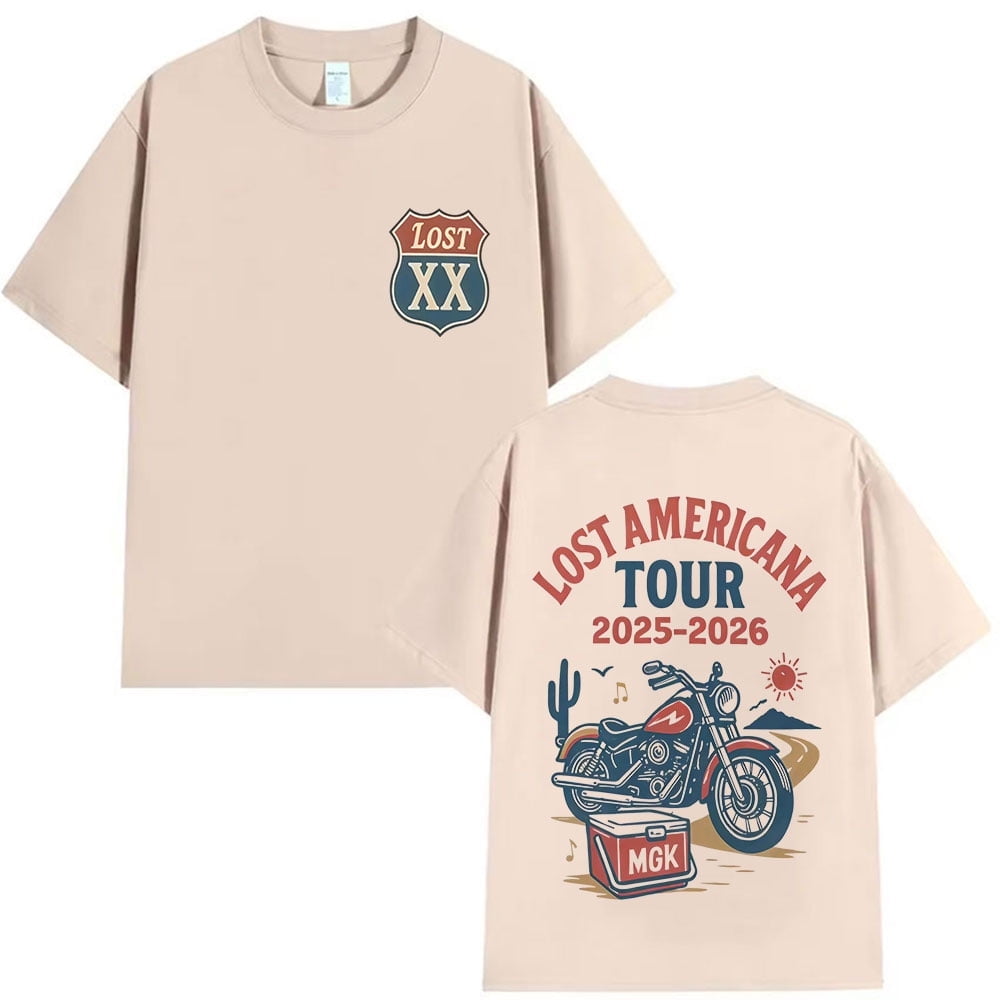 Click here for Zhiyan Mgk Lost Xx Americana Tour 2025-2026 T-Shir... prices