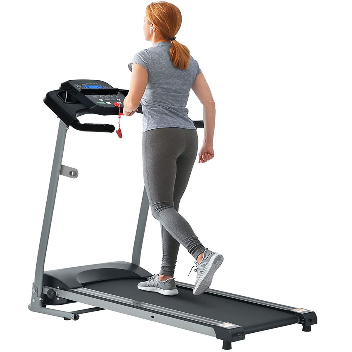 ZPL Folding Treadmill With with Manual Incline,7.5 MPH Max Speed LED ...