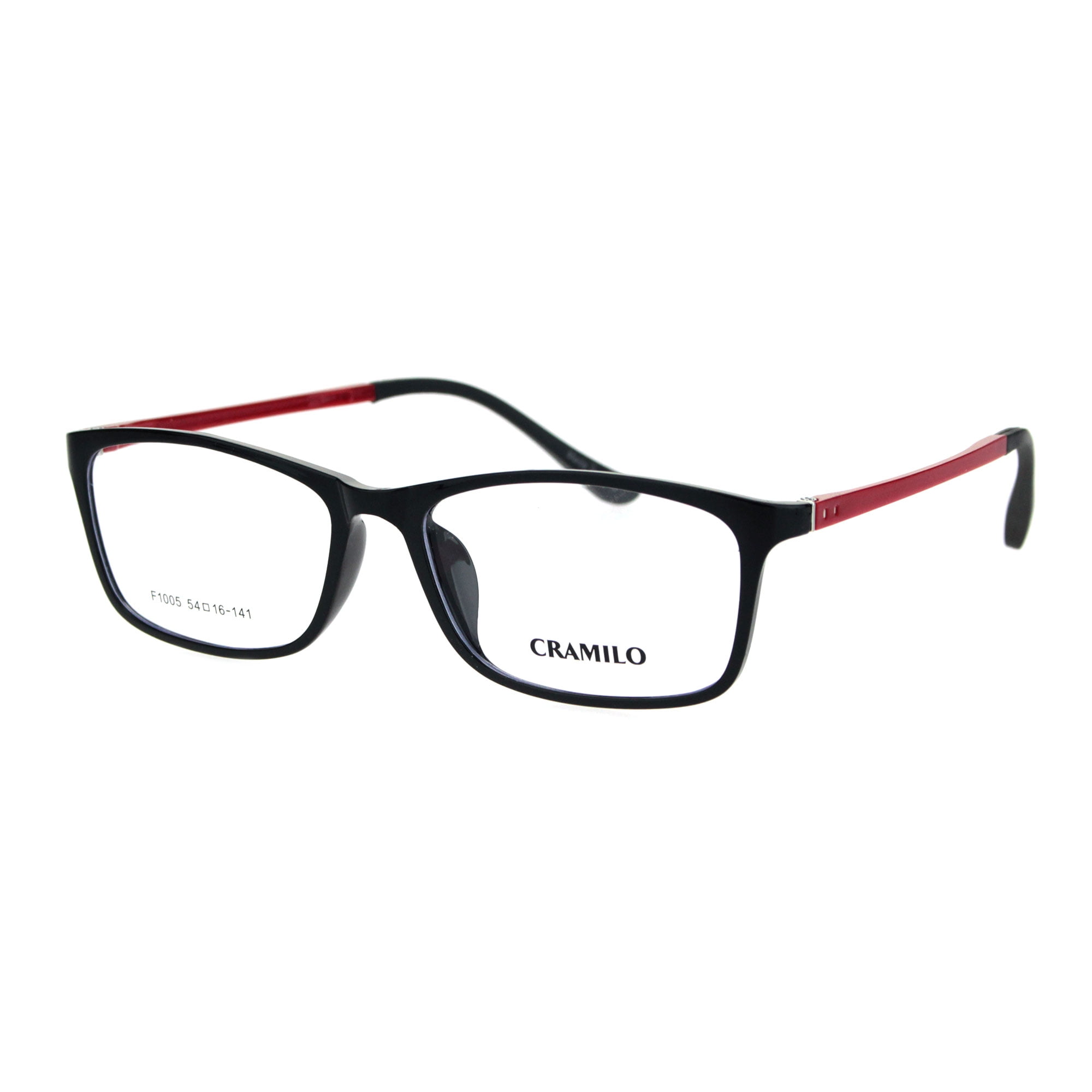 Narrow Rectangular Thin Plastic Optical Quality Eyeglasses Frame Black ...