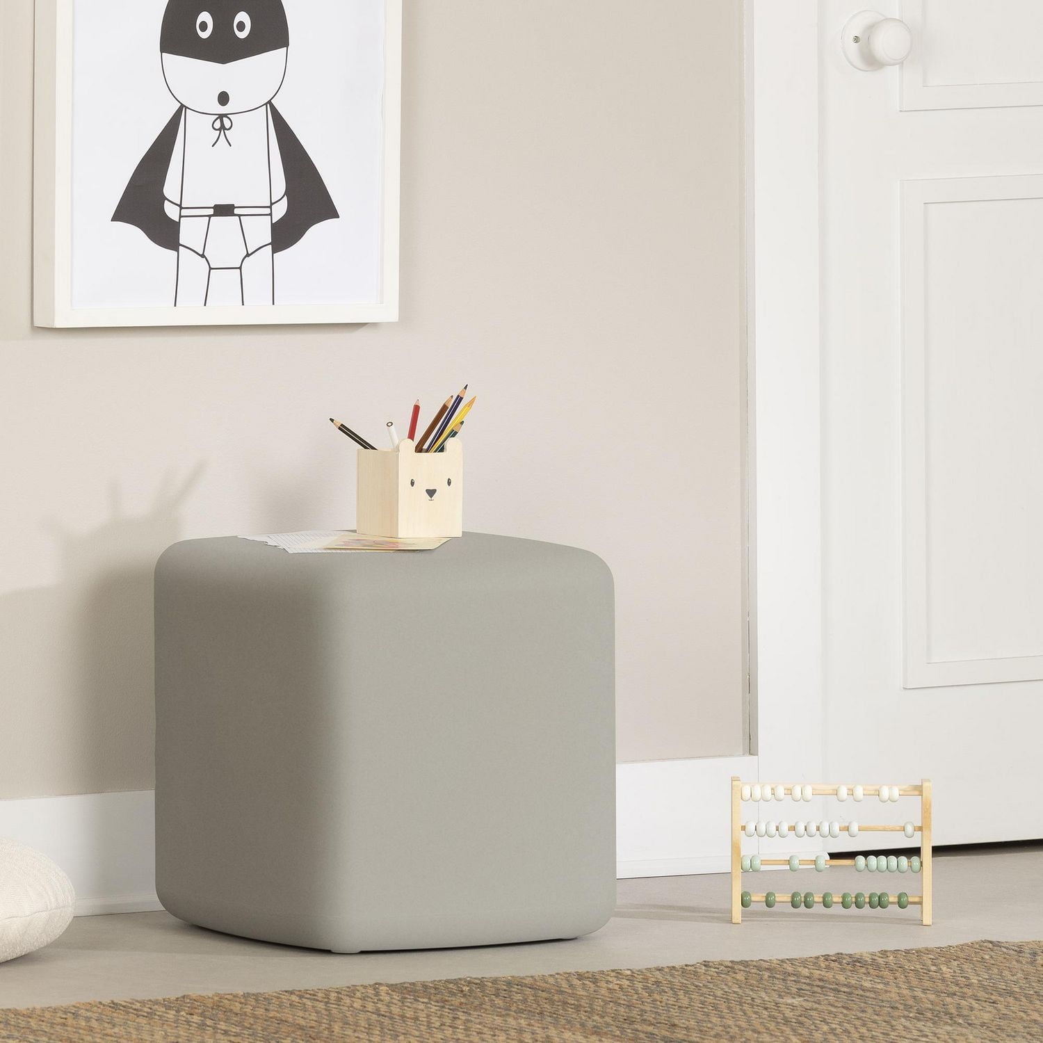 Click here for South Shore Sweedi Kids Stool  In Greige prices