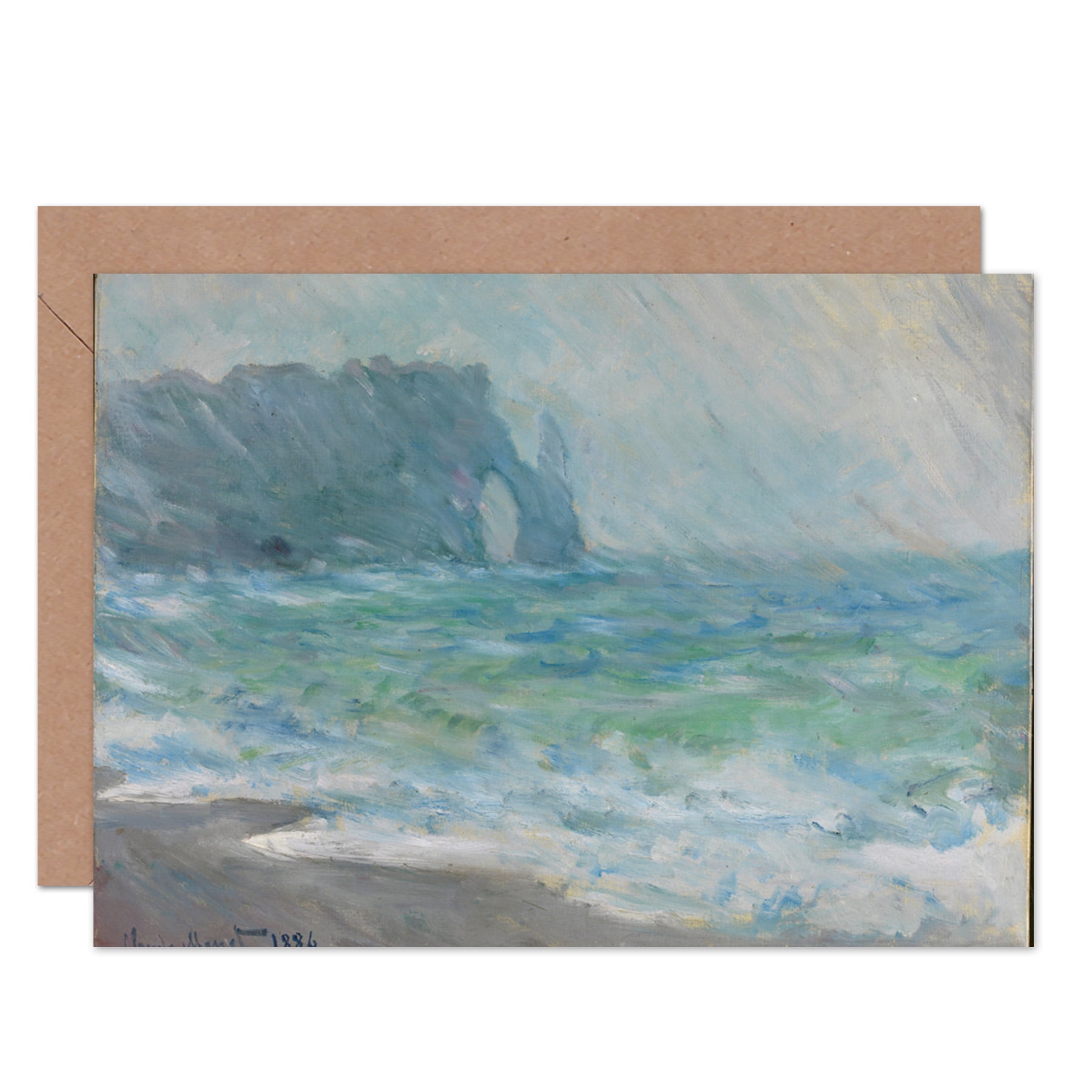 Claude Monet Regnvaer Etretat Fine Art Greetings Card Plus Envelope ...