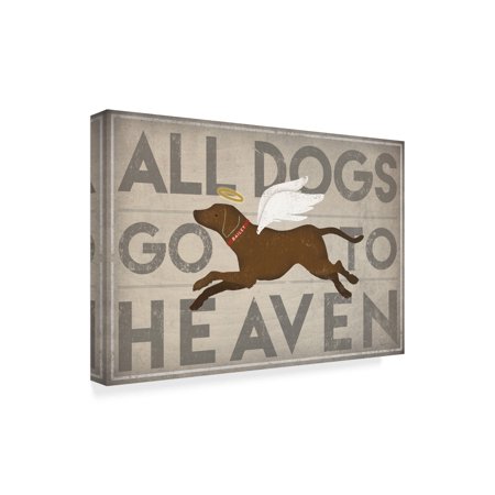 Trademark Fine Art 'All Dogs Go to Heaven II' Canvas Art by Ryan Fowler ...