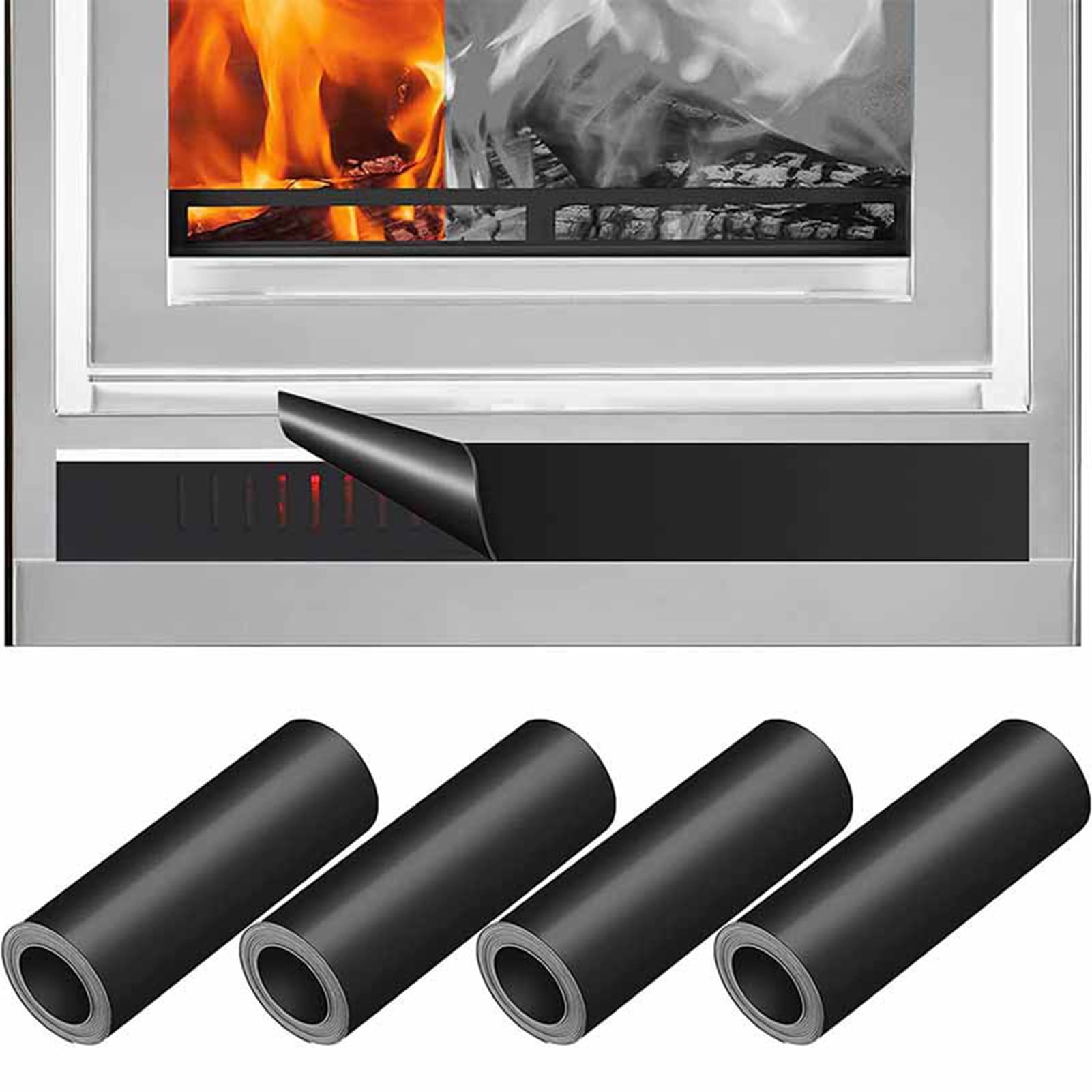 XINHUADSH 2Pcs Fireplace Screens Magnet Type Heat Loss Prevention Vent ...